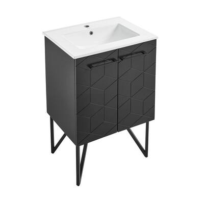 Black - 24 Inch Vanities - Bathroom Vanities - Bath - The Home Depot