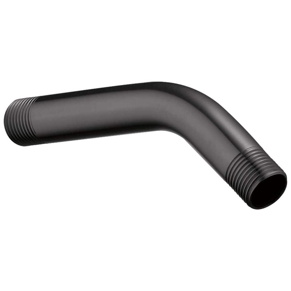 Delta 5.75 in. Curved Shower Arm in Matte Black (Flange Not Included ...