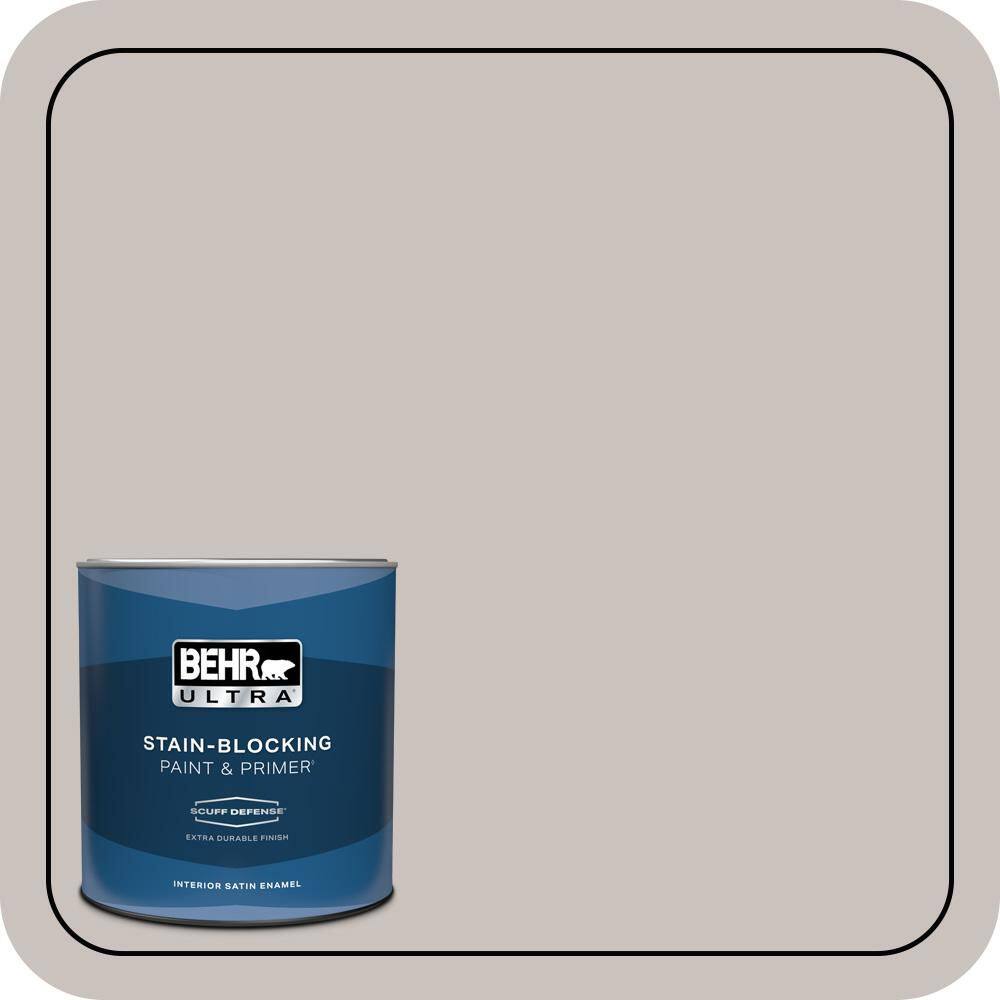 BEHR ULTRA 1 qt. #N140-2 Chicago Fog Extra Durable Satin Enamel ...