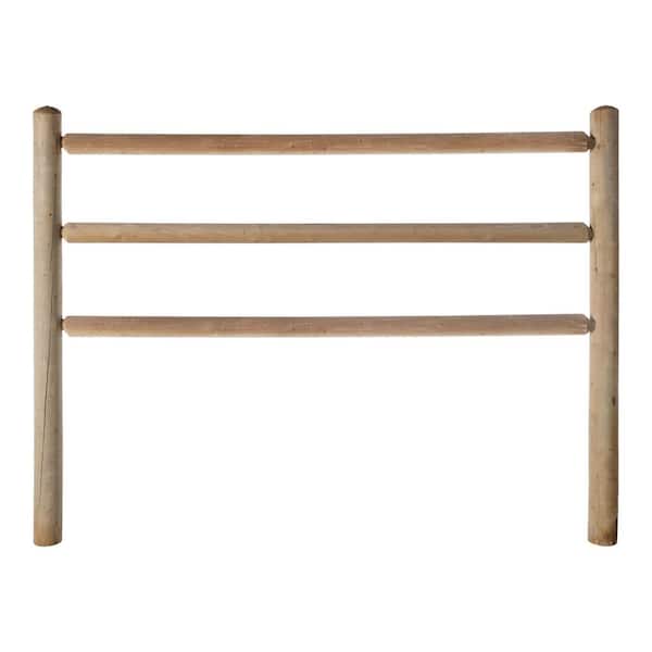 Treated Round Rail Fence Half Round Post And Rail – Crestala Fencing