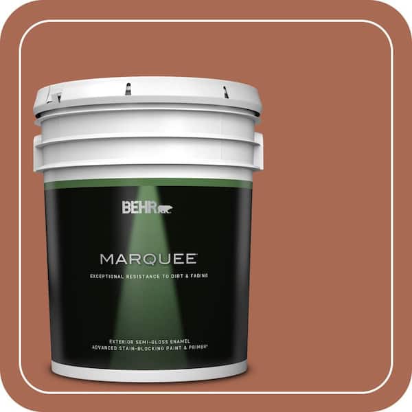 BEHR MARQUEE 5 gal. #220D-7 Mojave Sunset Semi-Gloss Enamel Exterior ...