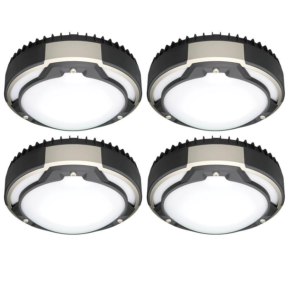 Commercial Electric Spin Light 9 in. Heavy-Duty Black Brushed Nickel ...