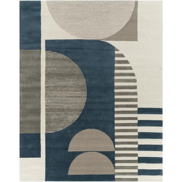 Livabliss Mazikee Teal Geometric 8 ft. x 10 ft. Indoor Area Rug ...