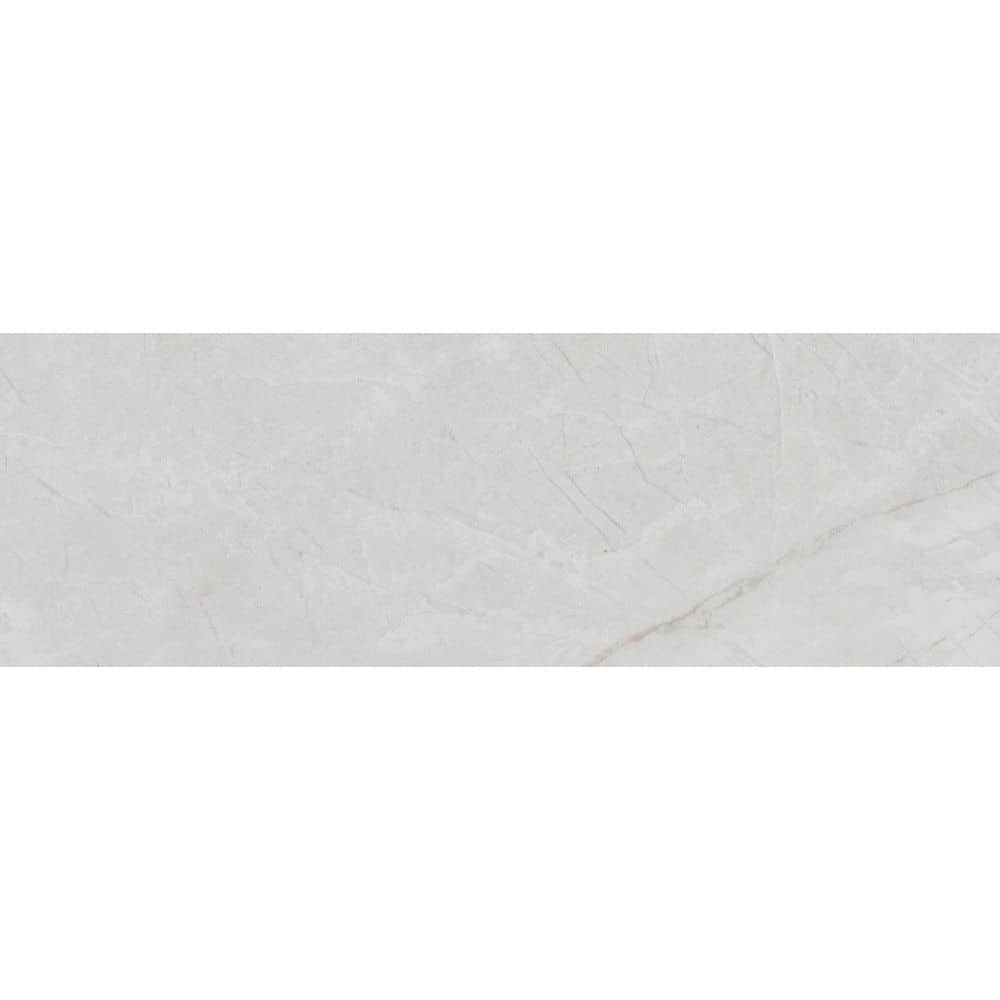 ELIANE Sample of Delray White Glossy 4 in. x 6 in. Ceramic Wall Tile ...