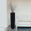 Uniquewise 40 Inch Black Tall Rectangular Wooden Modern Floor Vase ...