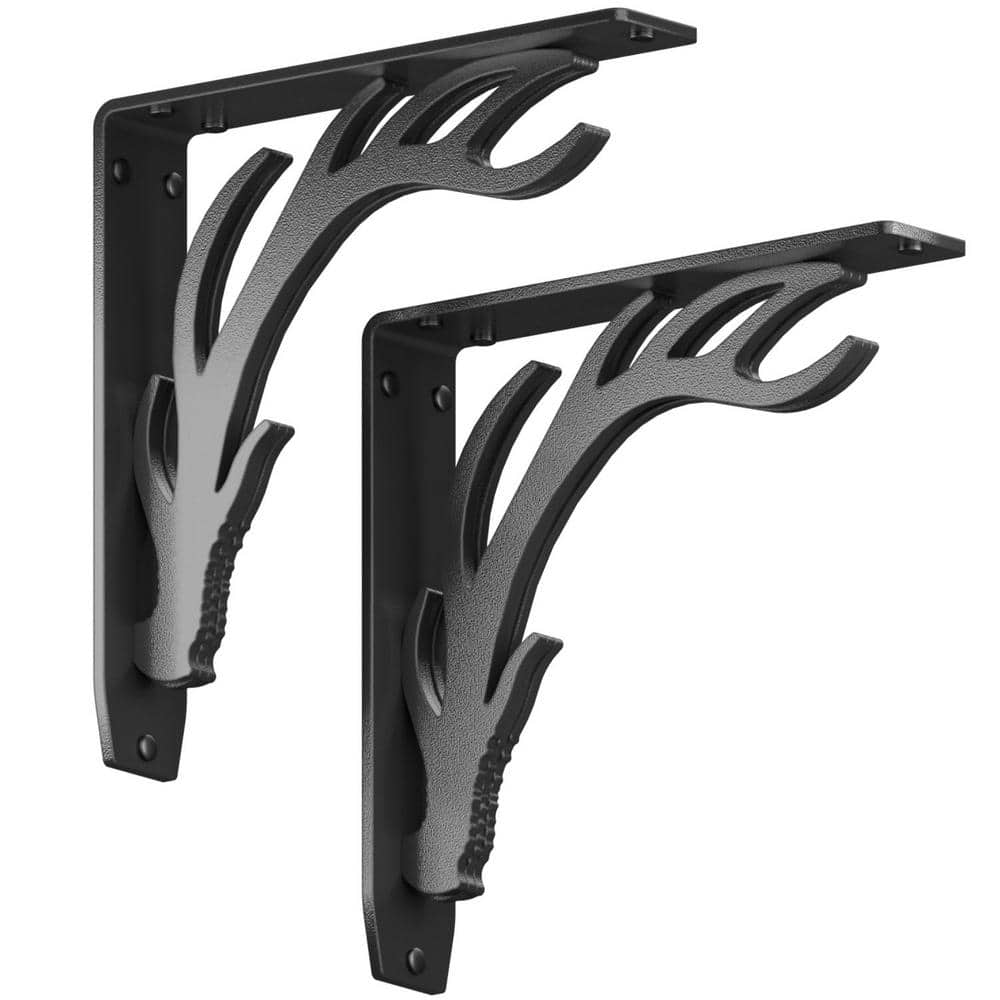 Reviews for Starby Elk Lodge Antler 10 in. L Black Steel Heavy Duty ...