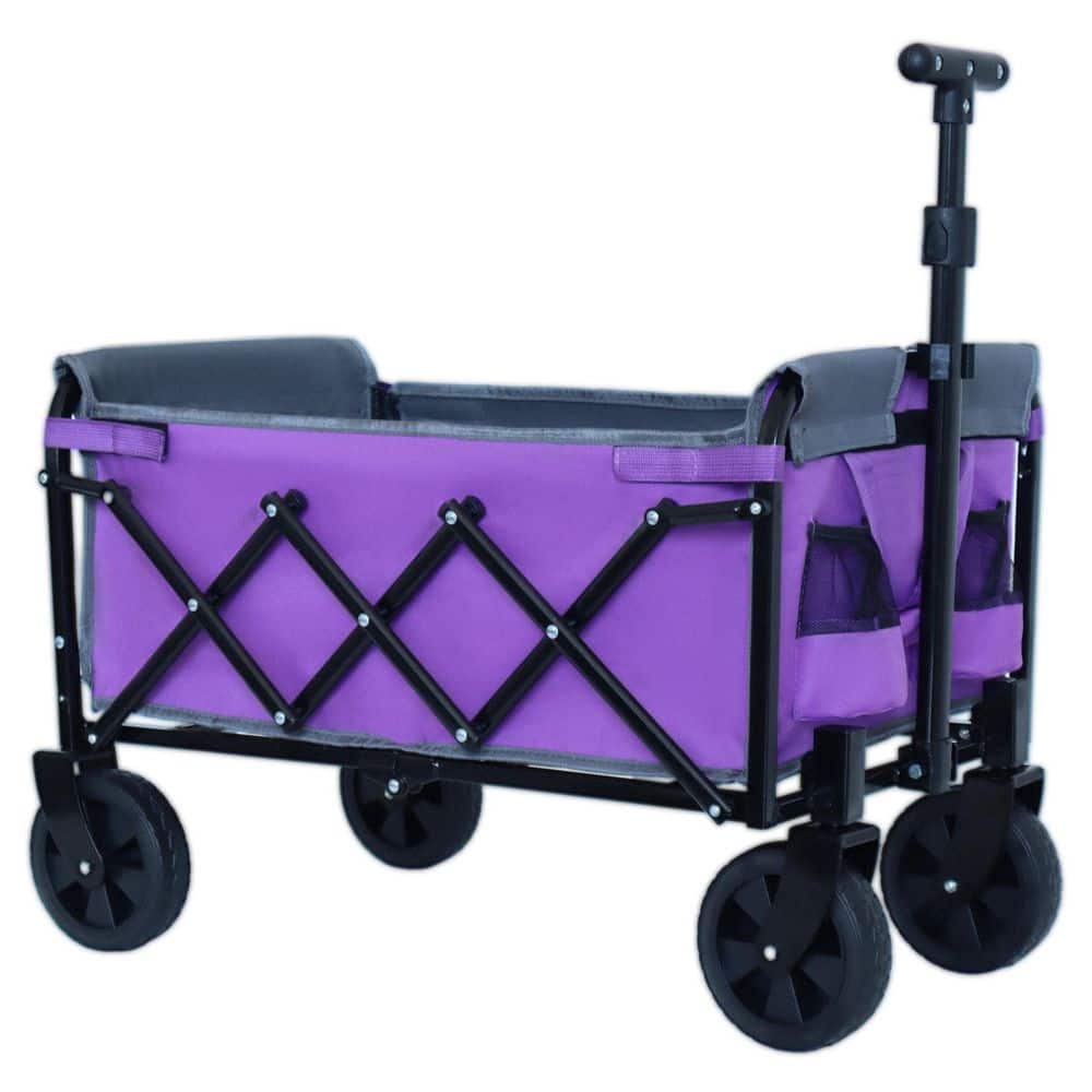 Purple Convertible Folding Camping Serving Cart TT-085 - The Home Depot