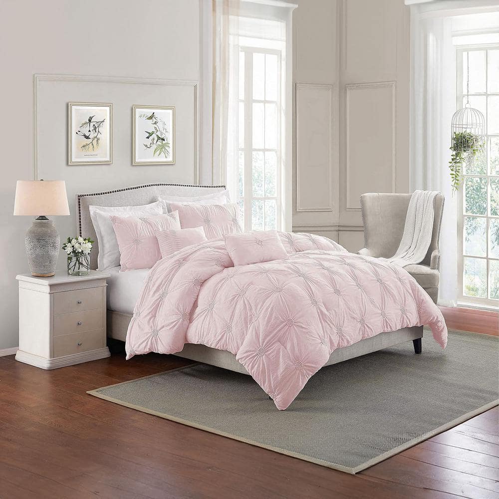 swift home Swift Home 2-Piece Pink Microfiber Twin/Twin XL Floral ...