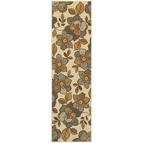 Home Decorators Collection Island Cream 2 ft. x 8 ft. Indoor/Outdoor ...