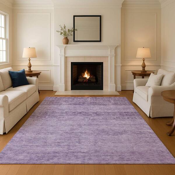 Addison Rugs Mayfield Premium Machine Washable Abstract AMF1647 Plum 9 ...