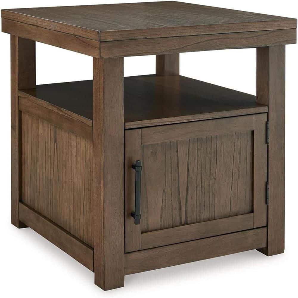 HOME IMPORTS EMPORIUM 26 in. Brown Rectangle Wood End Table, Sturdy ...