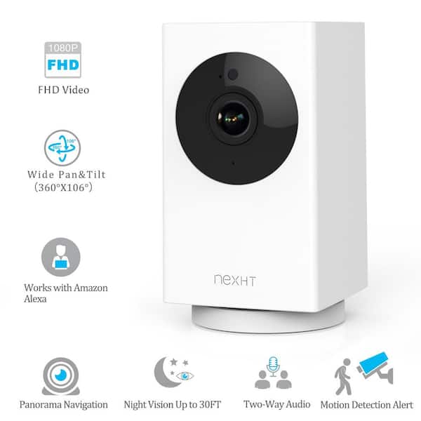 NexHT Smart WiFi 1080p Wireless Security Camera with Night Vision, 2 ...