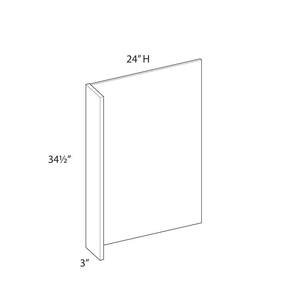 Rockingham Recessed 3 in. W x 34.5 in. H x 24 in. D in Painted Stratus ...
