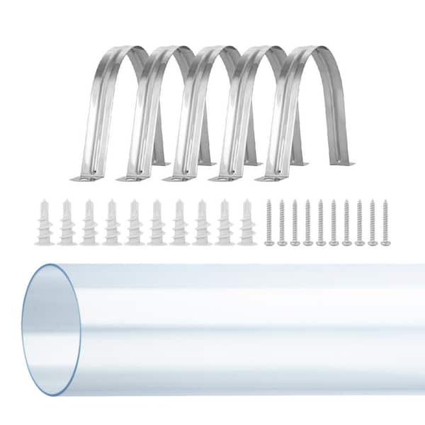 ‎POWERTEC PVC Pipe 2-1/2 in. x 36 in. Long and Steel Hangers with Self ...