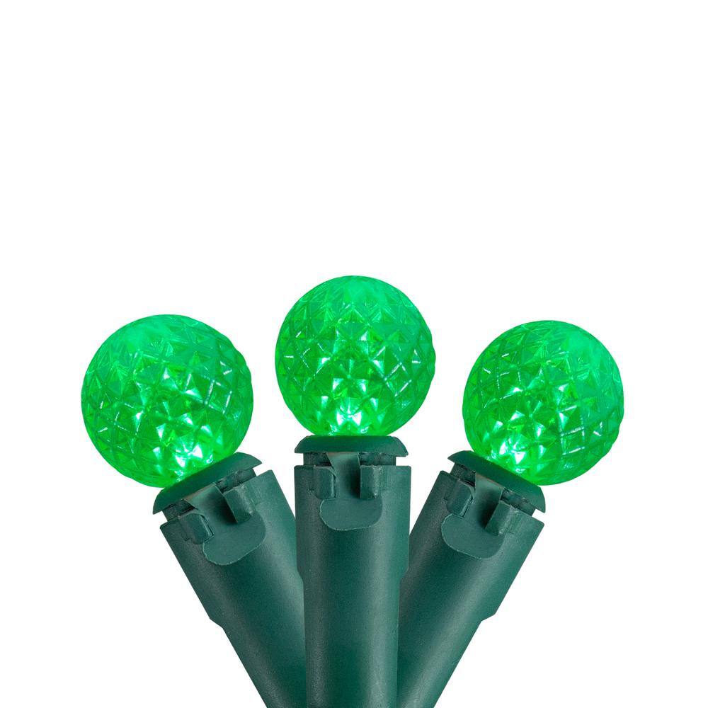 Northlight 15.9 ft. 50-Count Constant LED Globe Neutral Green Lights ...