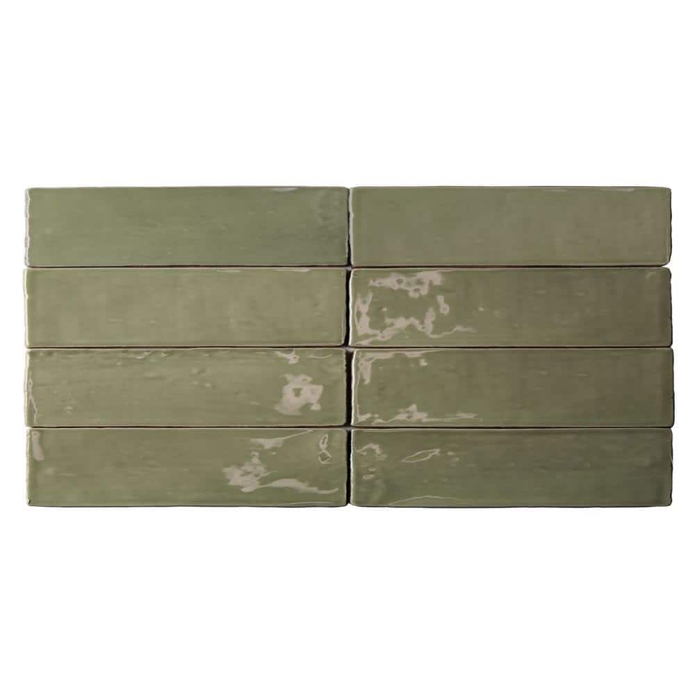 Ivy Hill Tile Catalina Kale 3 in. x .31 in. Ceramic Wall Tile Sample ...