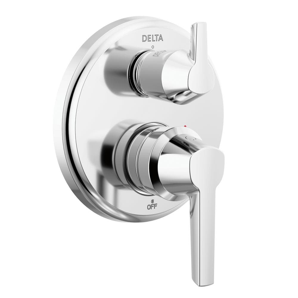 Delta Galeon 2-Handle Wall-Mount 3-Setting Integrated Diverter Trim Kit ...