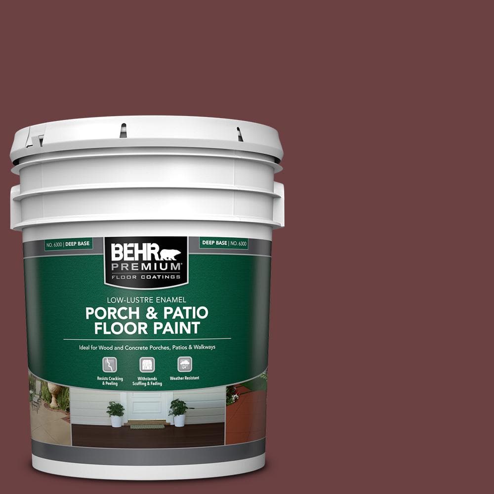 BEHR PREMIUM 5 gal. #BIC-50 Deep Claret Low-Lustre Enamel Interior ...
