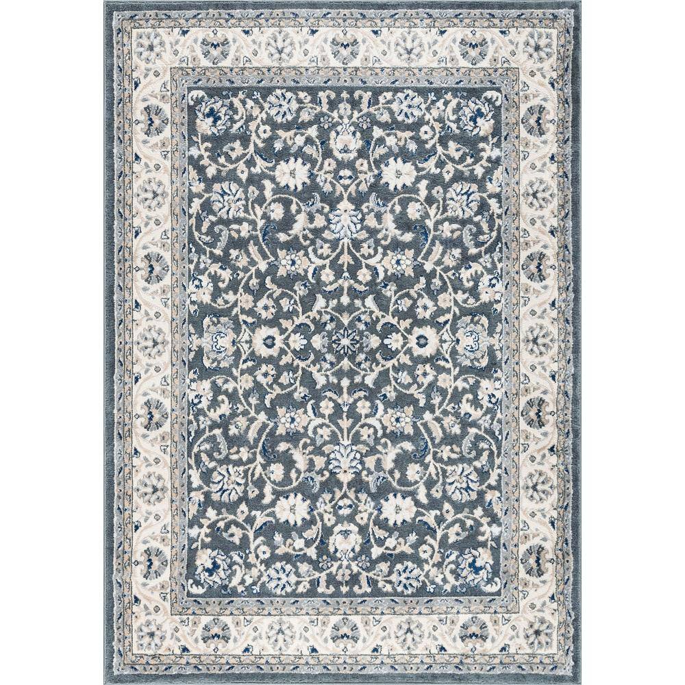 Tayse Rugs Madison Floral Gray 4 ft. x 6 ft. Indoor Area Rug MDN4609 ...