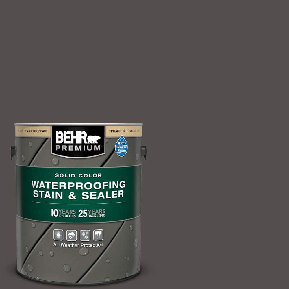 BEHR PREMIUM 1 gal. #PPU24-02 Berry Brown Solid Color Waterproofing ...