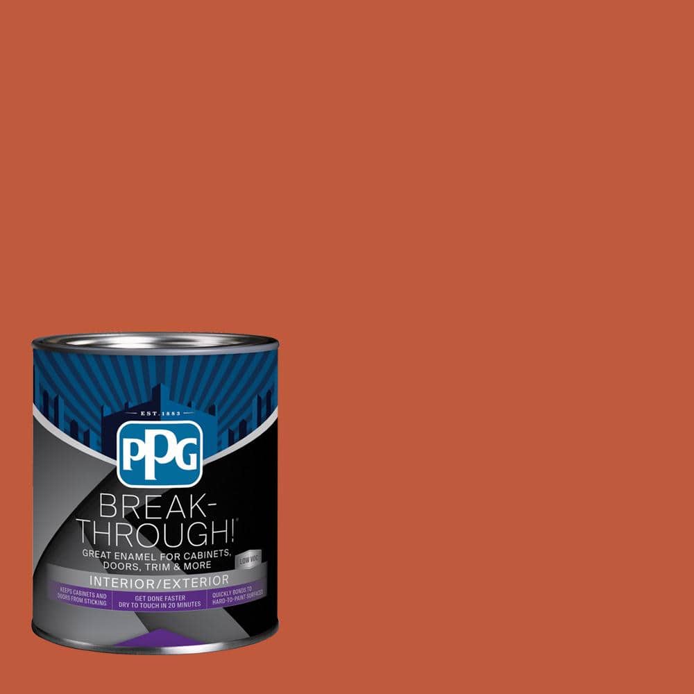 Break-Through! 1 qt. PPG1192-7 Tabasco Satin Door, Trim & Cabinet Paint ...