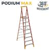 Werner 8 ft. Fiberglass Podium Ladder with 14 ft. Reach and 300 lbs ...