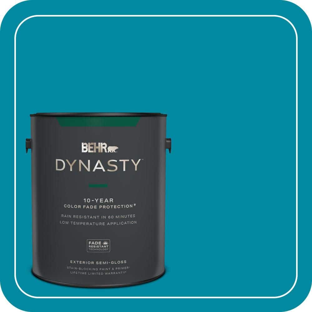 BEHR DYNASTY 1 gal. #P480-6 Aruba Blue Semi-Gloss Exterior Stain ...
