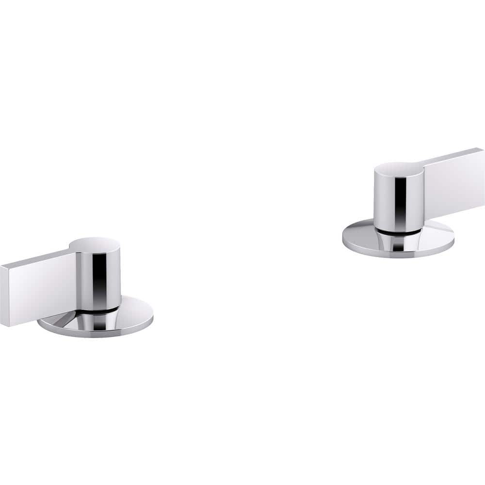 KOHLER Components Deck-Mount Bath Faucet Handles in Polished Chrome K ...