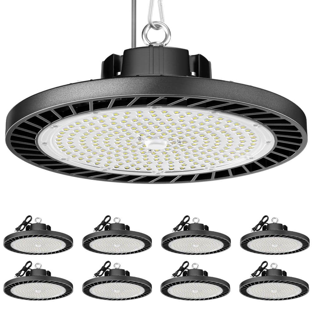 Lukyamzn 8 Pack LED High Bay Lights 200W, 30000LM 6500K UFO High Bay ...