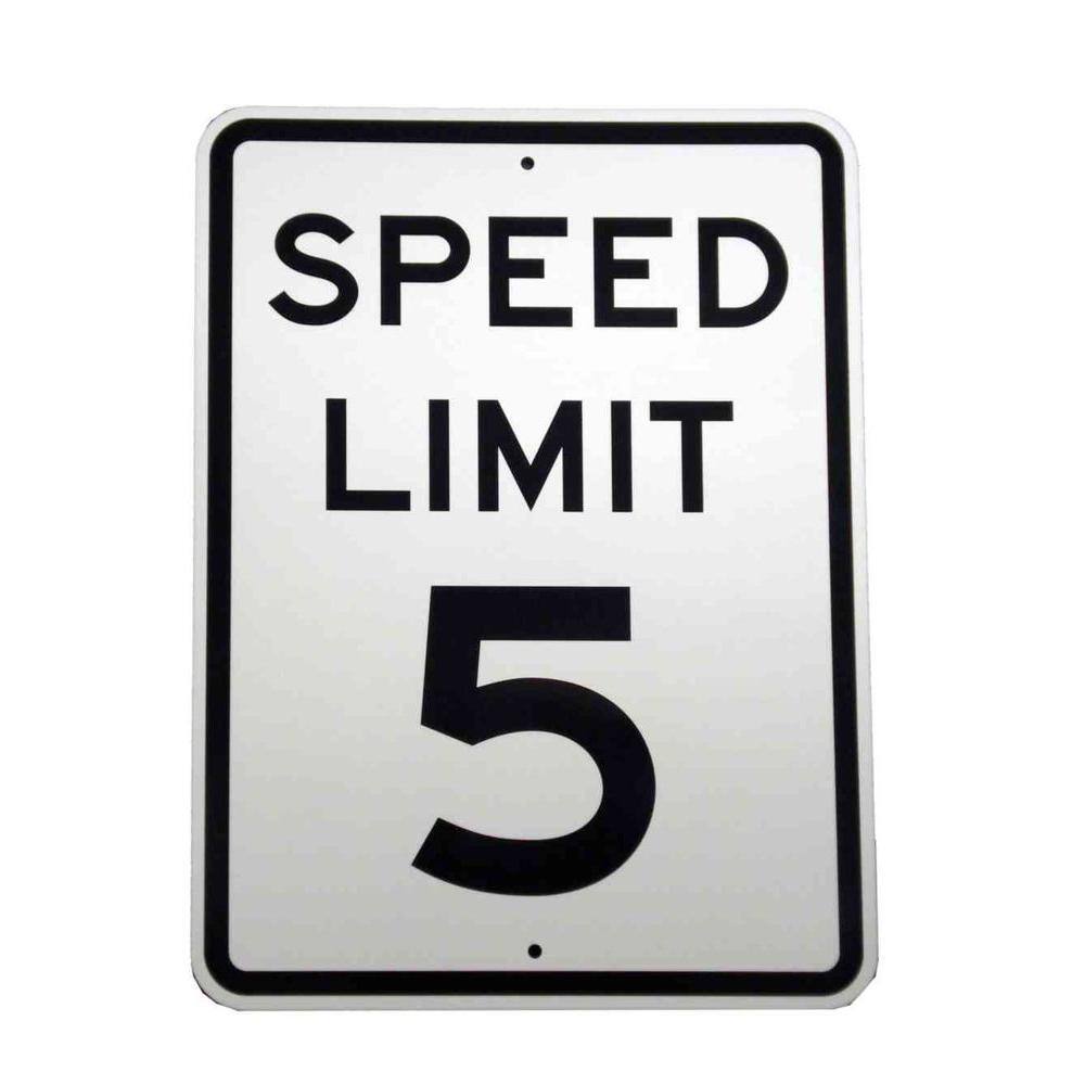 Brady 24 in. x 18 in. Aluminum Speed Limit 5 MPH Sign 94210 - The Home ...