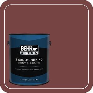 BEHR PREMIUM PLUS 8 oz. #S130-7 Cherry Cola Flat Interior/Exterior ...
