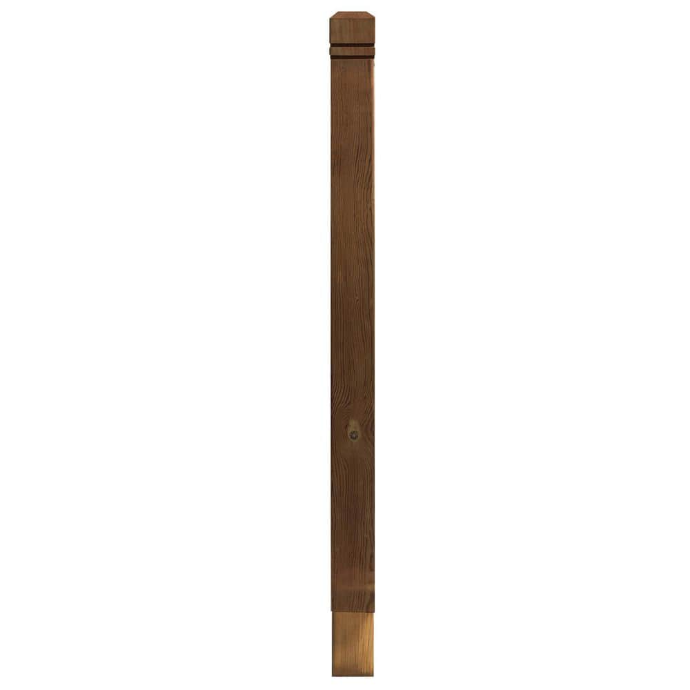 NUVO IRON 4 in. L x 4 in. W x 4.5 ft. H Newel Red Pine Pressure Treated ...