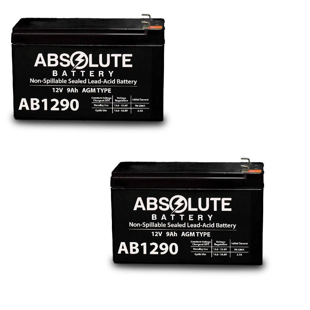 ABSOLUTE BATTERY 12-Volt 9 Ah F2 Sealed Lead Acid (SLA) Rechargeable ...