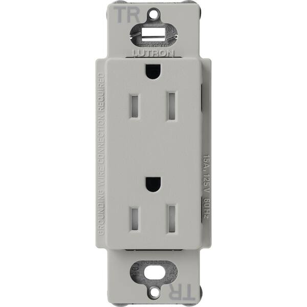 Lutron Claro 15-Amp Tamper-Resistant Duplex Receptacle, Pebble (SCRS-15 ...