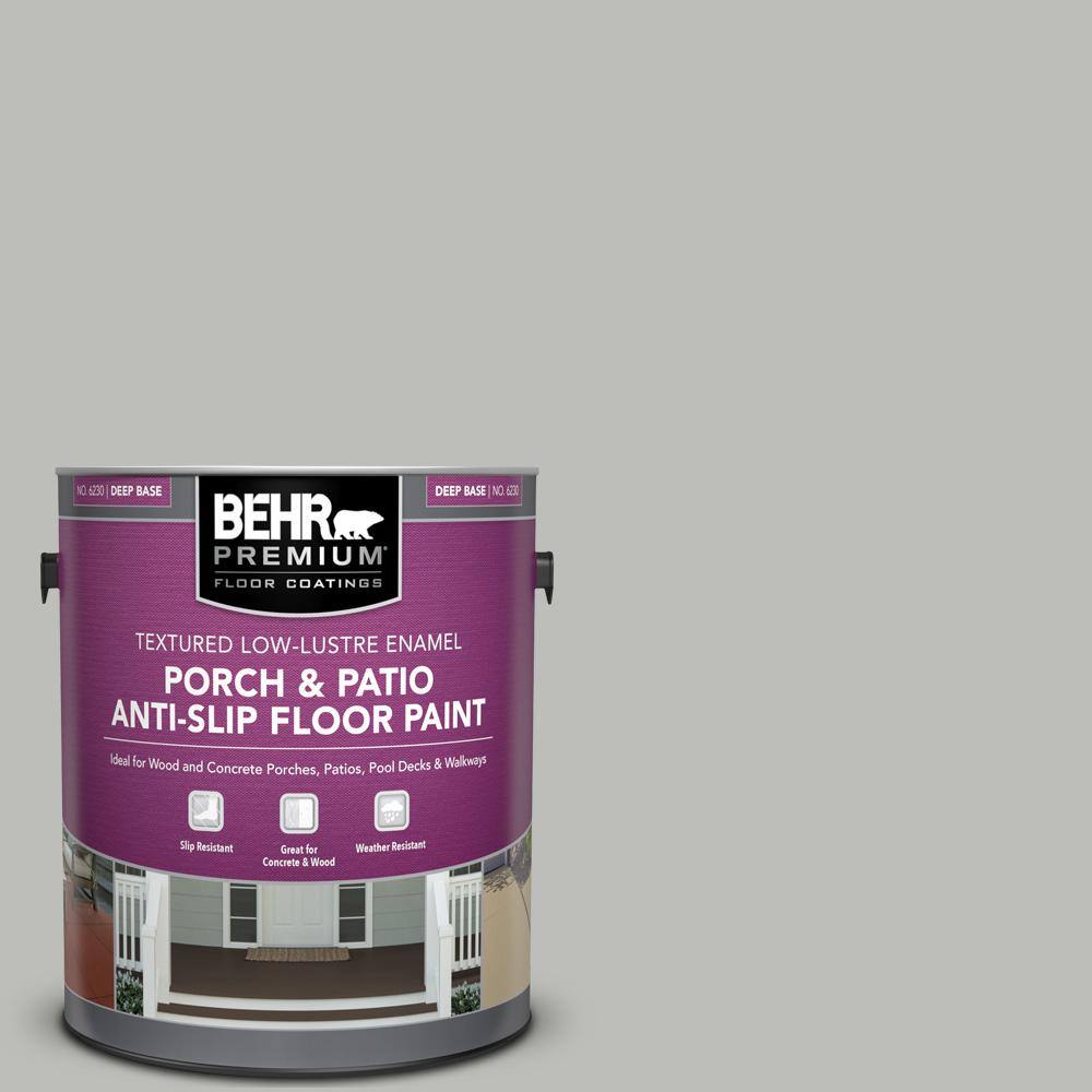 BEHR PREMIUM 1 gal. #PPU24-17 Hailstorm Gray Textured Low-Lustre Enamel ...