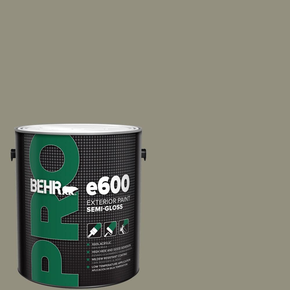 BEHR PRO 1 gal. #N350-5 Muted Sage Semi-Gloss Exterior Paint PR67301 ...