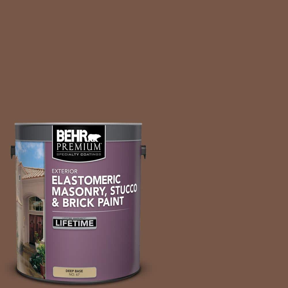 BEHR PREMIUM 1 gal. #N250-7 Mission Brown Elastomeric Masonry, Stucco ...