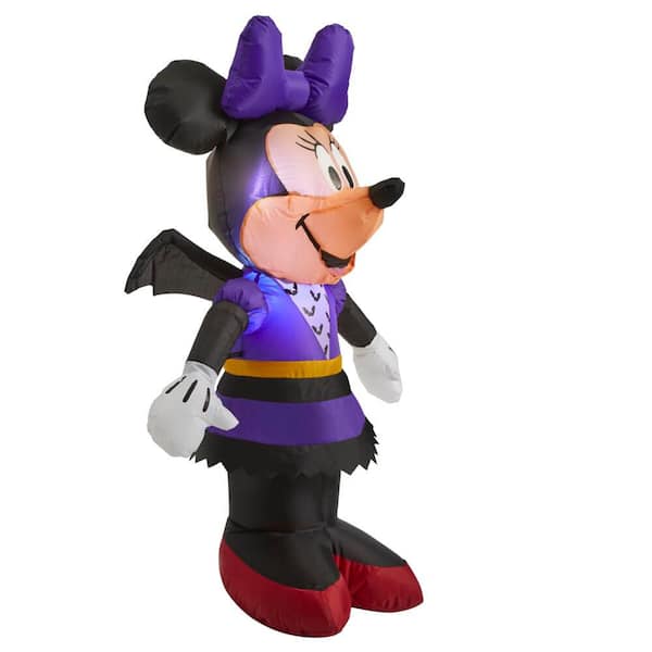 Disney 3.5 ft. Minnie Mouse in Bat Costume Halloween Inflatable G ...