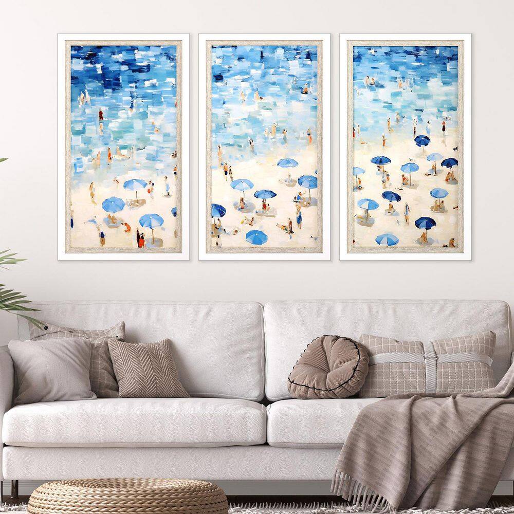 Paragon Aerial Beach by Petal Prints 1 Piece Framed Giclee Coastal Art ...