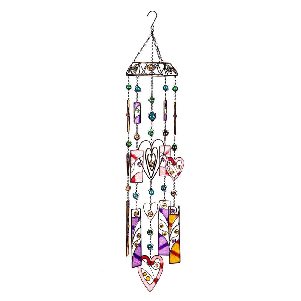 Evergreen 34 in. Hearts & Shapes Wind Chime 2WC2479 - The Home Depot