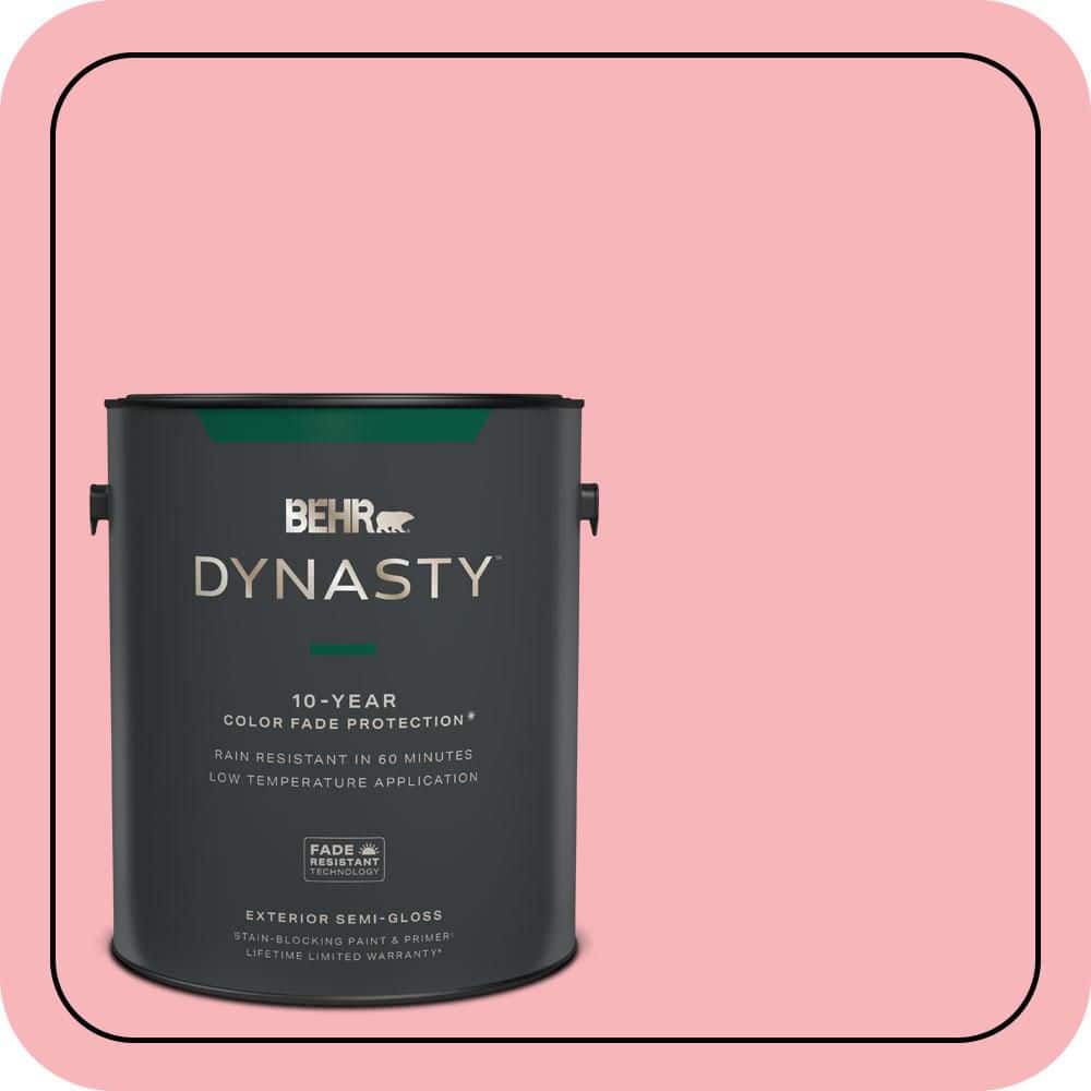 BEHR DYNASTY 1 gal. #130A-3 Ballerina Pink Semi-Gloss Enamel Exterior ...