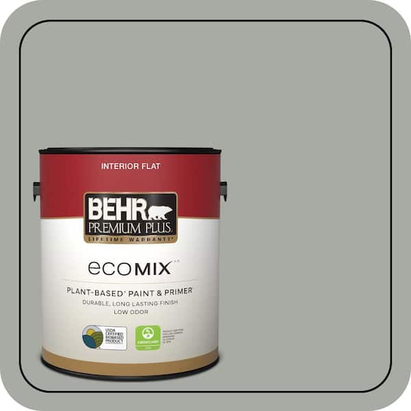 BEHR PREMIUM PLUS 1 gal. #PPU25-15 Flipper Flat EcoMix Plant-Based ...