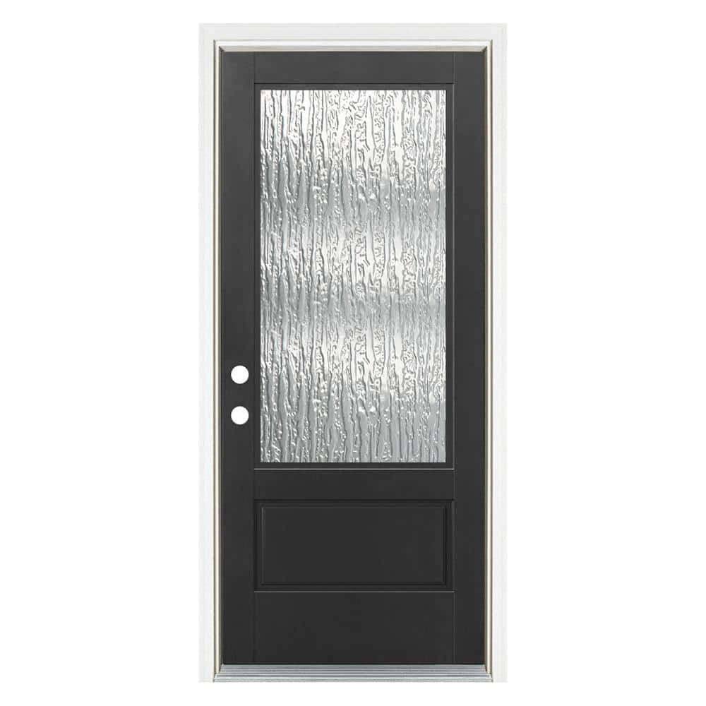 MP Doors 36 in. x 80 in. Right-Hand Inswing 3/4 Lite Water Wave Glass ...