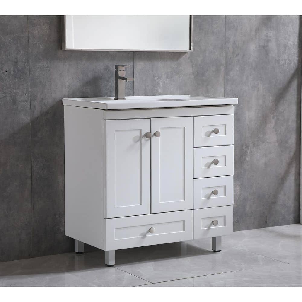 VC CUCINE 32 in. W x 18 in. D x 32 in. Single Sink Free-Standing ...