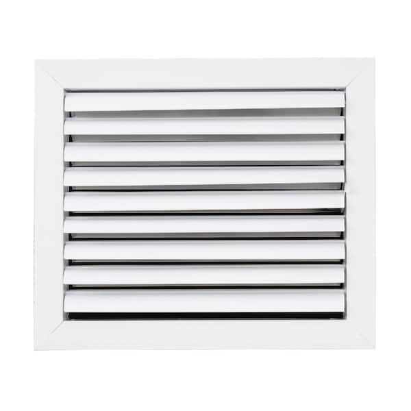 ACLAMINAIRE 14 in. x 10 in. 1-Way Aluminum Ceiling Diffuser in White L ...