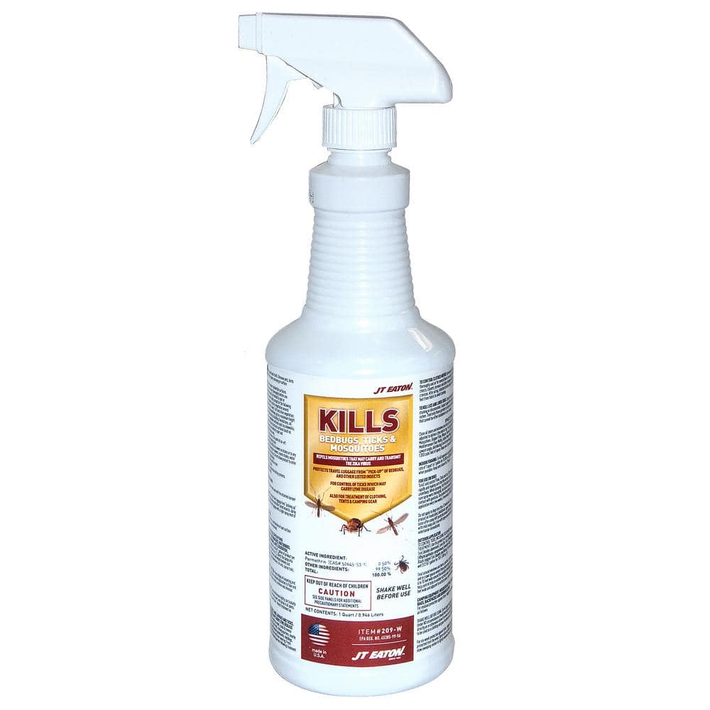 JT Eaton 1 Qt. Water Base Spray Kills Bedbugs Ticks and Mosquitoes 209 ...