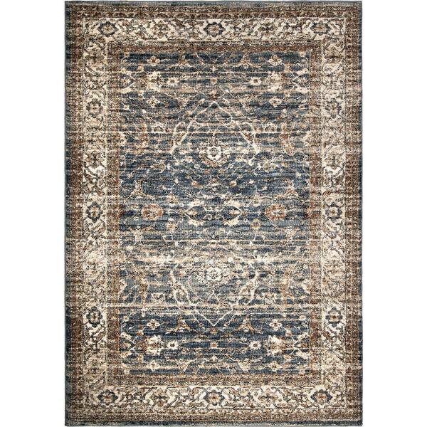 Orian Rugs Aria Ansley 9 ft. x 13 ft. Light Blue Area Rug ARA/ANSL/82LT ...