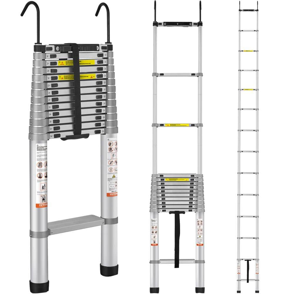 Aluminum telescoping ladder store