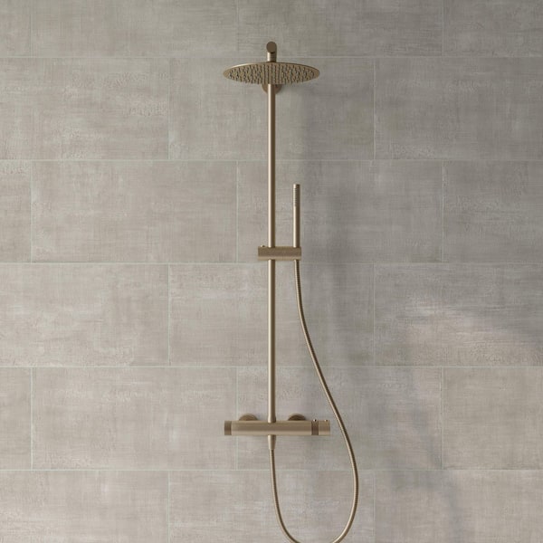 Corso Italia Unico White Matte 12 in. x 24 in. Concrete Look Porcelain ...