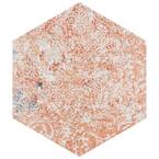 Merola Tile Stella Hex Azul 8-5/8 in. x 9-7/8 in. Porcelain Floor and ...